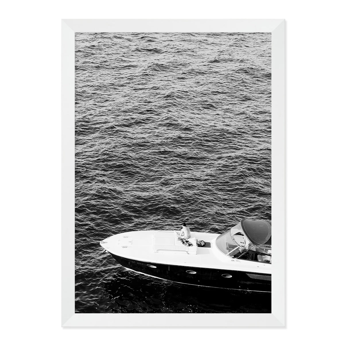Black & White Speedboat Print - Framed & unframed Italian prints ...